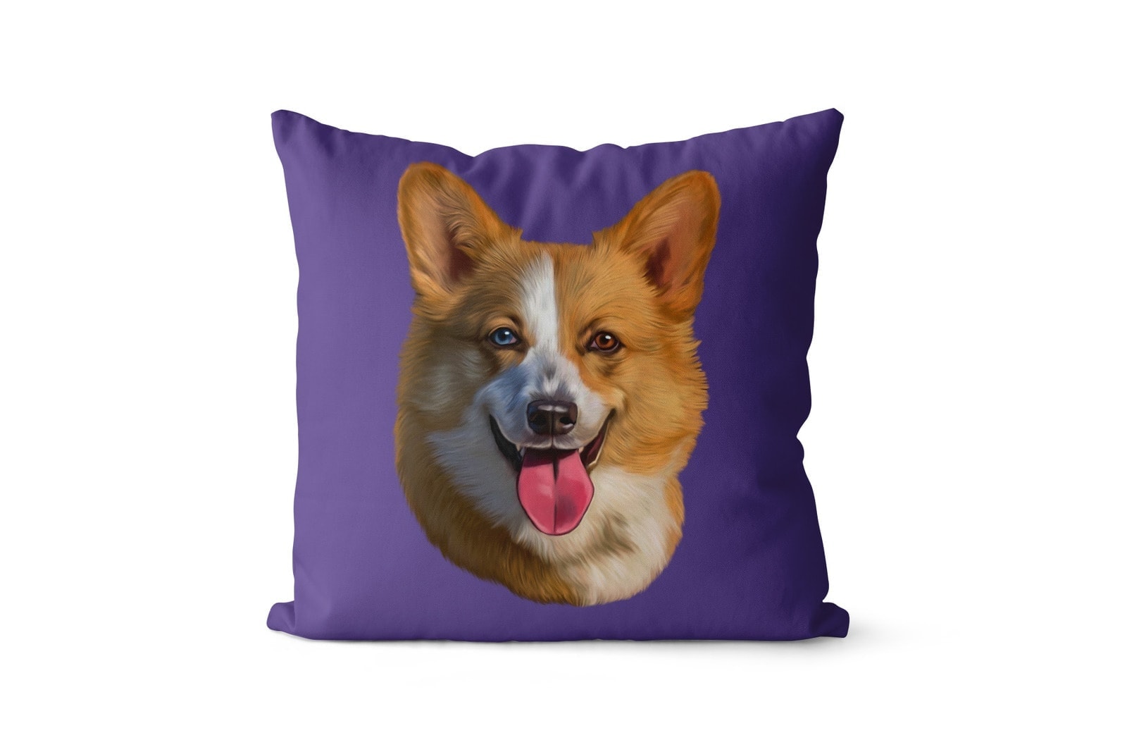 Custom Dog painting portrait throw pillow - Personalised cushion ...