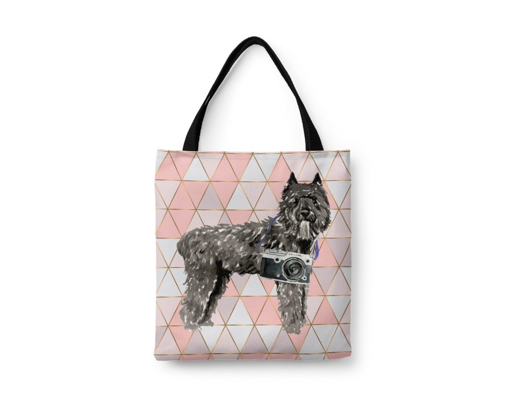 Bouvier des Flandres Dog Tote Bag Illustrated dogs & 6 Travel inspired ...